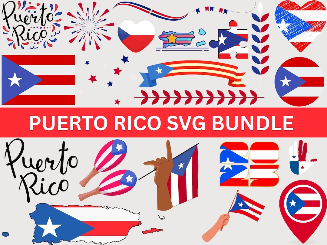 Puerto Rico Bundle Svg,latina Svg,puerto Rico Flag,puerto Rican PNG ...