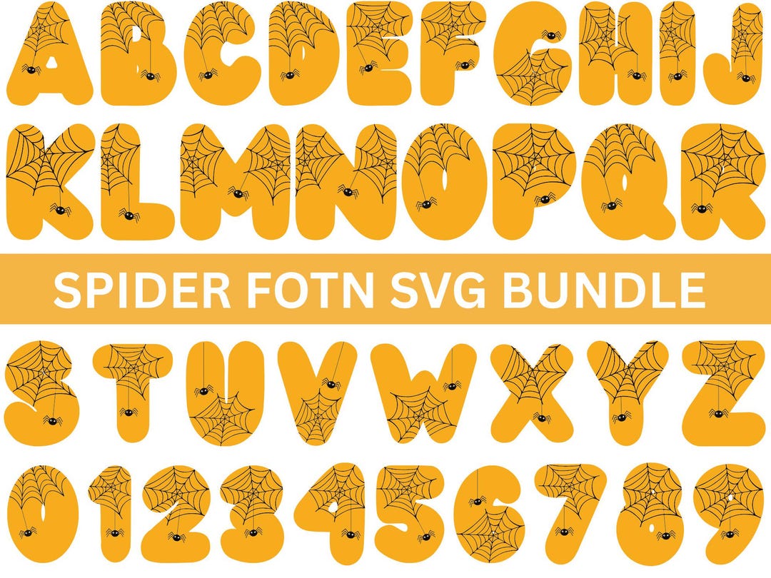 Halloween Letters Svg,spider Font Svg, Spider Alphabet SVG Bundle ...