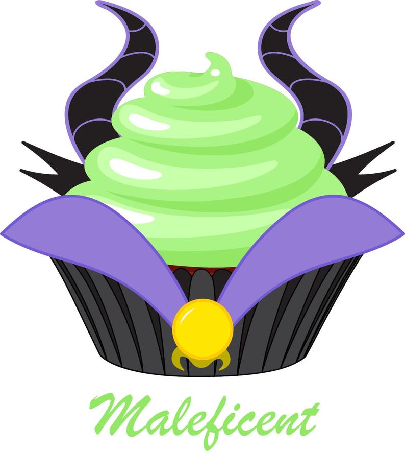 Disney Cupcakes, Villains, Digital Files, PNG, SVG, - Etsy