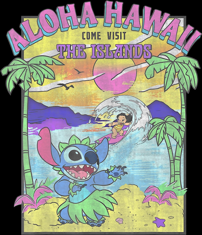 Lilo y Stitch PNG, Hawái, Aloha, archivo digital - Etsy España