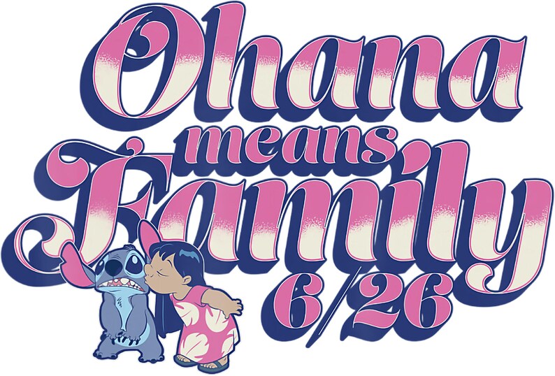 Lilo and Stitch, Ohana, PNG and SVG, Digital Files - Etsy