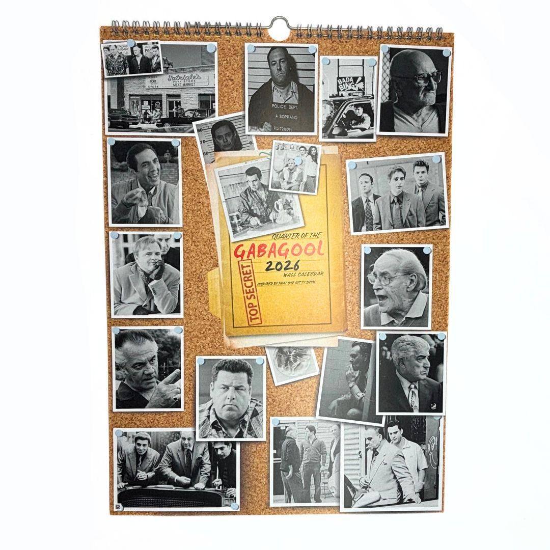 The Sopranos 2026 Wall Calendar: Quarter of the Gabagool - Etsy