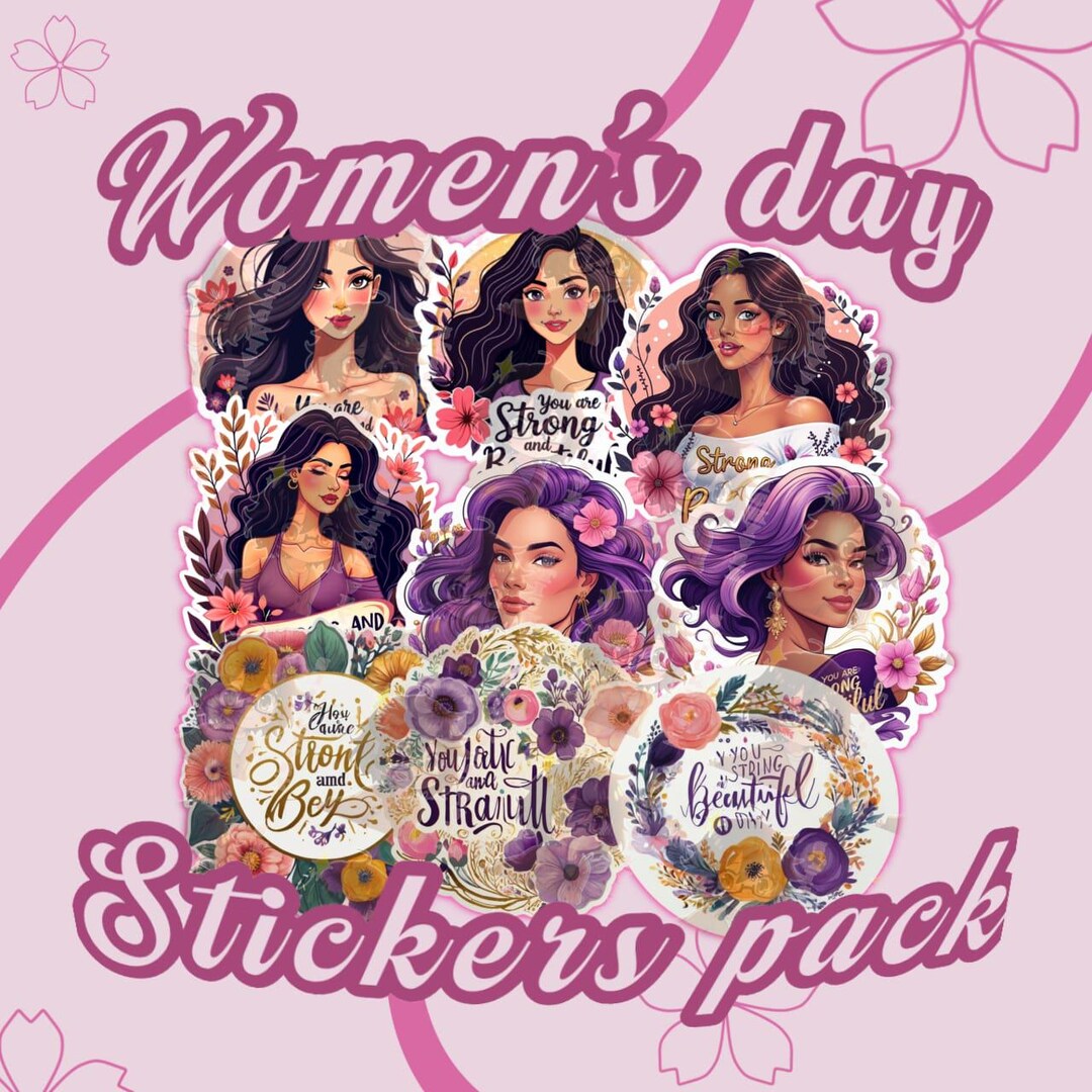 Women's Day Sticker Pack - Empowering & Aesthetic Stickers for Strong ...