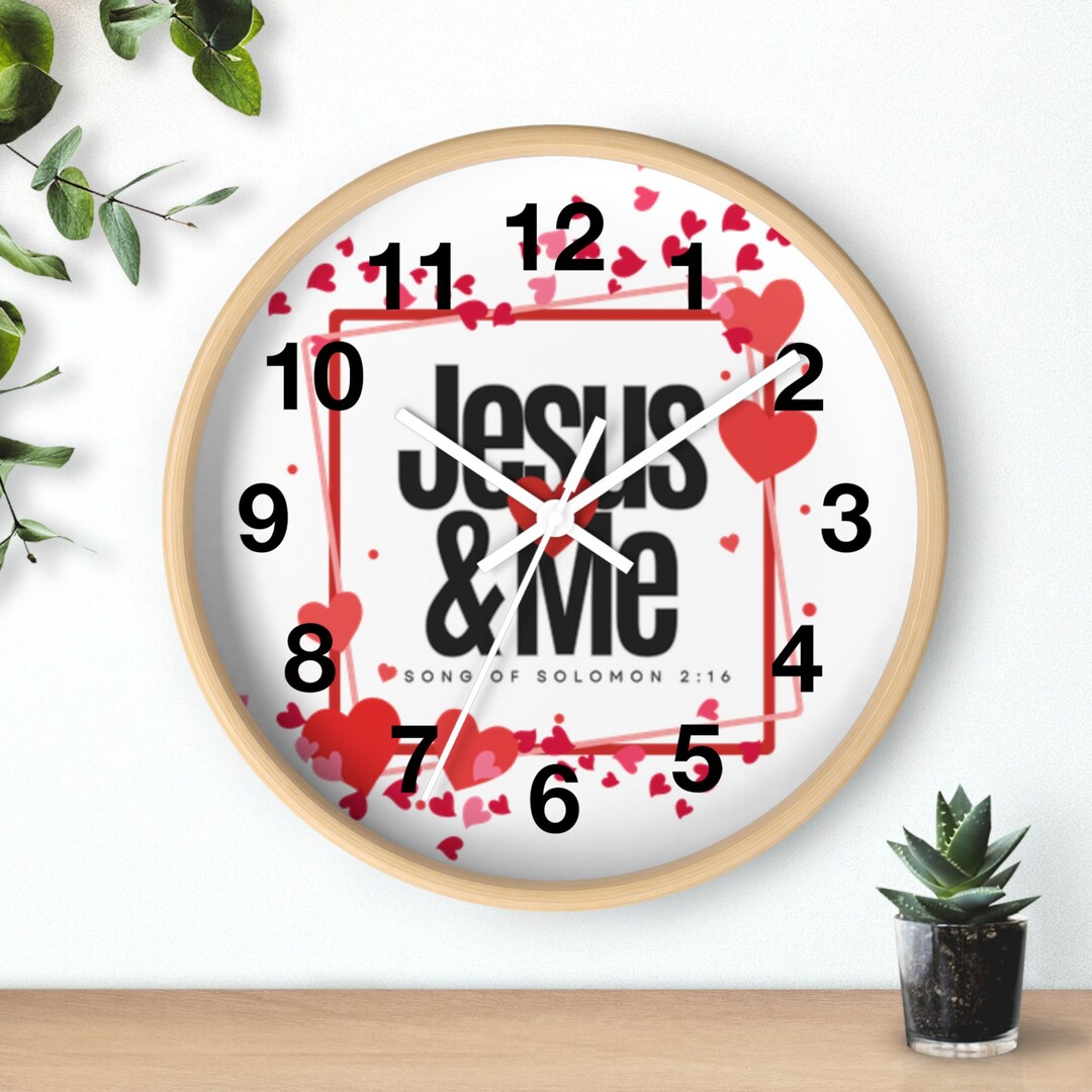 Heartfelt Jesus & Me Wall Clock, Christian Home Decor, Inspirational ...