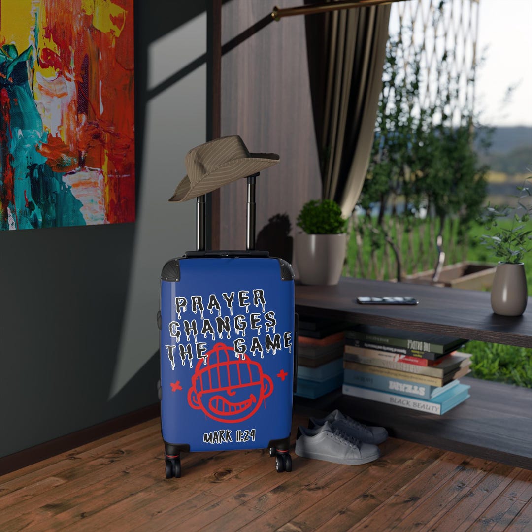 Colorful Travel Suitcase With Inspiring Quote, Perfect for Adventurers ...