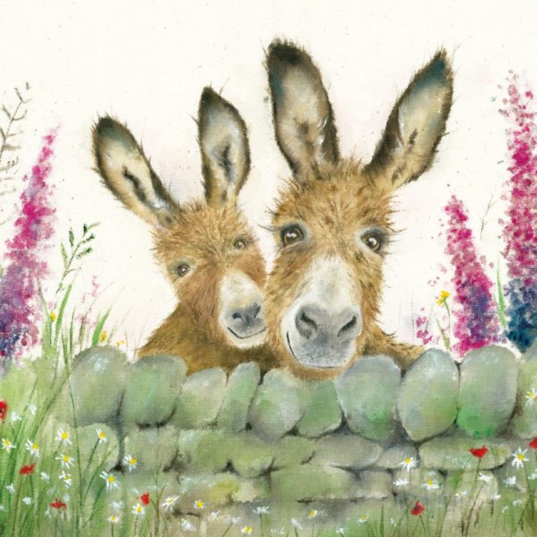 Pip and Poppy Donkey Plantable Seed Card Sarah Reilly, Love Country - Etsy