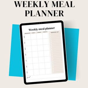 Weekly Meal Planner - ADHD & Neurodivergent Friendly - Etsy
