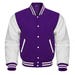 Purple and White Varsity Jacket Wool Body and Leather Arms Letterman ...