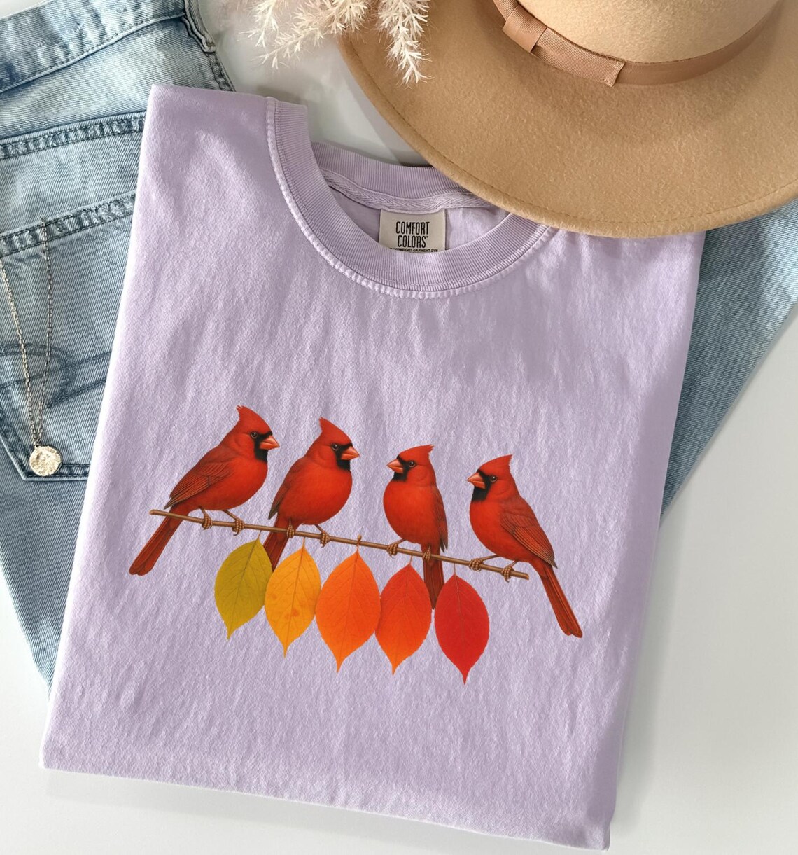 Red Cardinal Shirt, Bird Lover Gift, Cardinal Bird Shirt, Red Cardinal ...