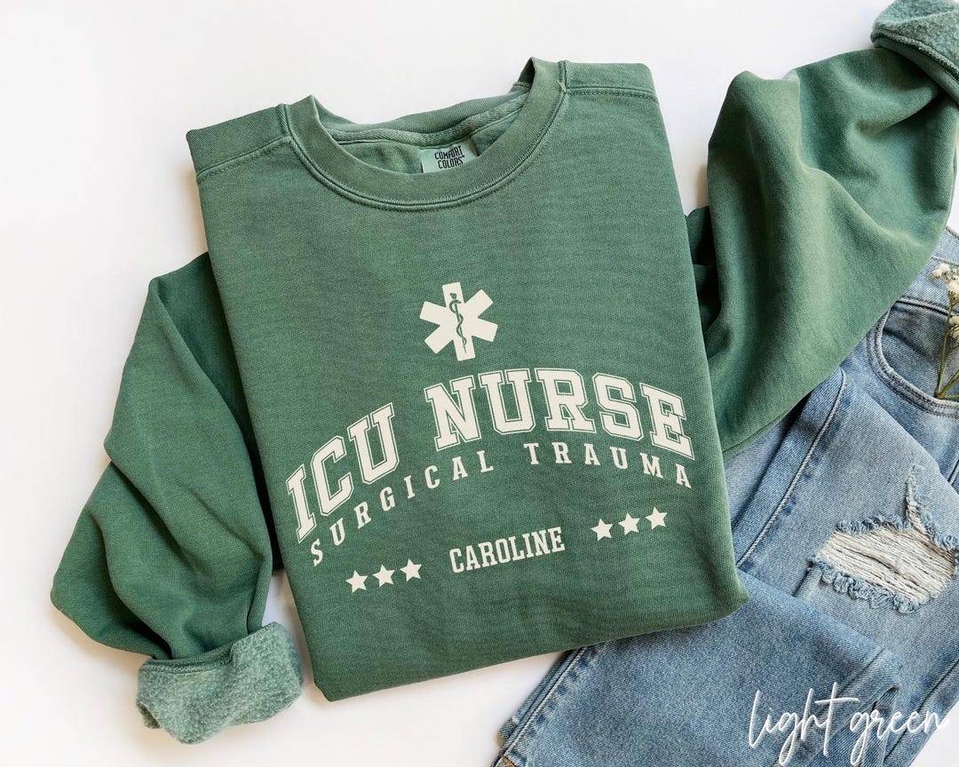 Personalized ICU Nurse Surgical Trauma Shirt, ICU Nurses Tee, Medical ...