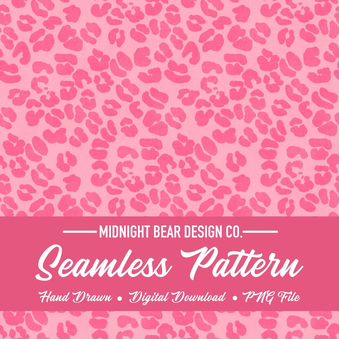 Pink Leopard Print Seamless Pattern | Hot Pink Animal Print Digital ...