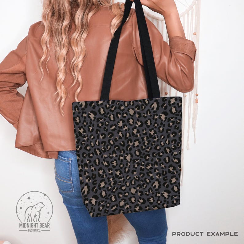 Black and Tan Leopard Print Seamless Pattern | Neutral Leopard Animal ...