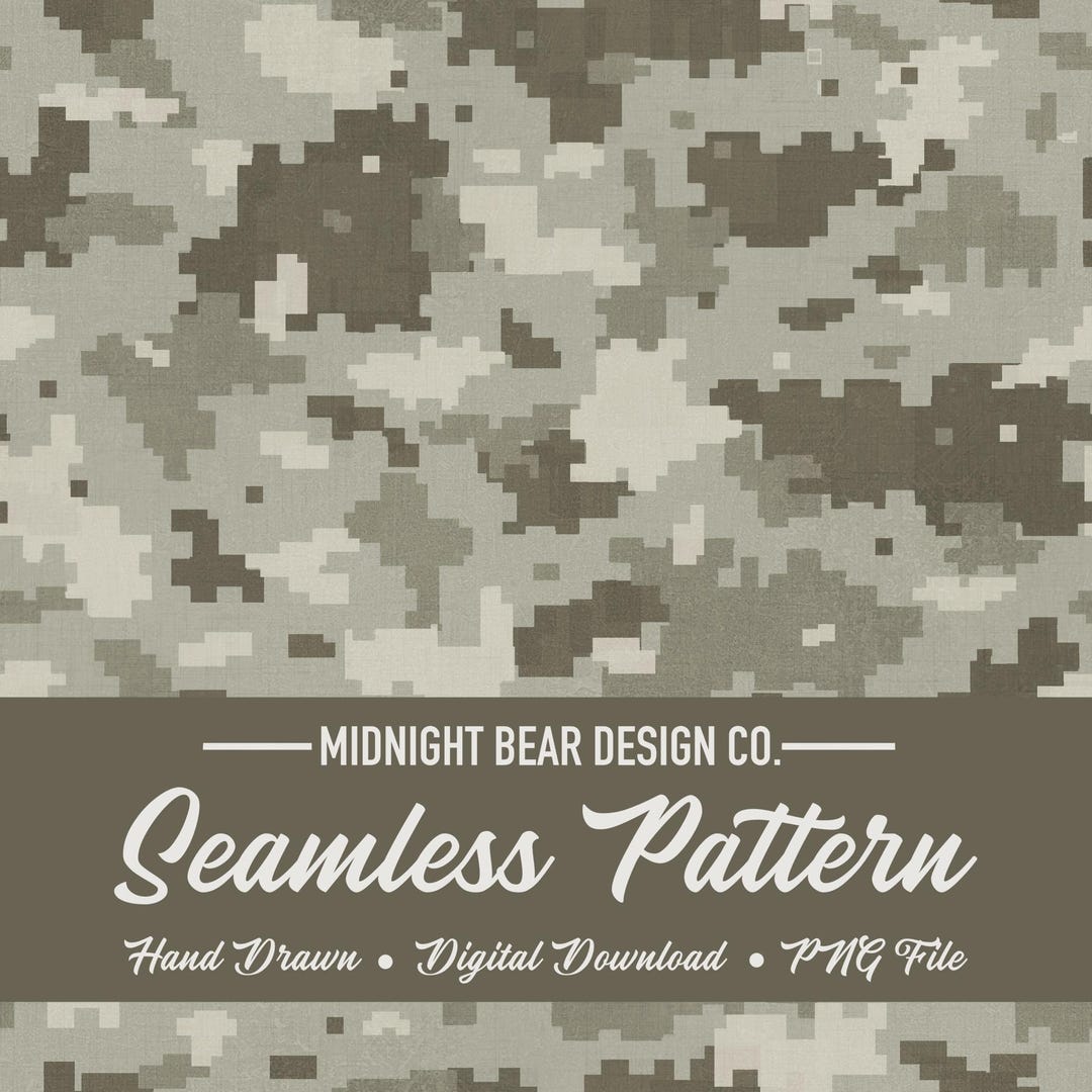 Urban Grey Digital Camo Seamless Pattern | Pixel Camouflage | Military ...