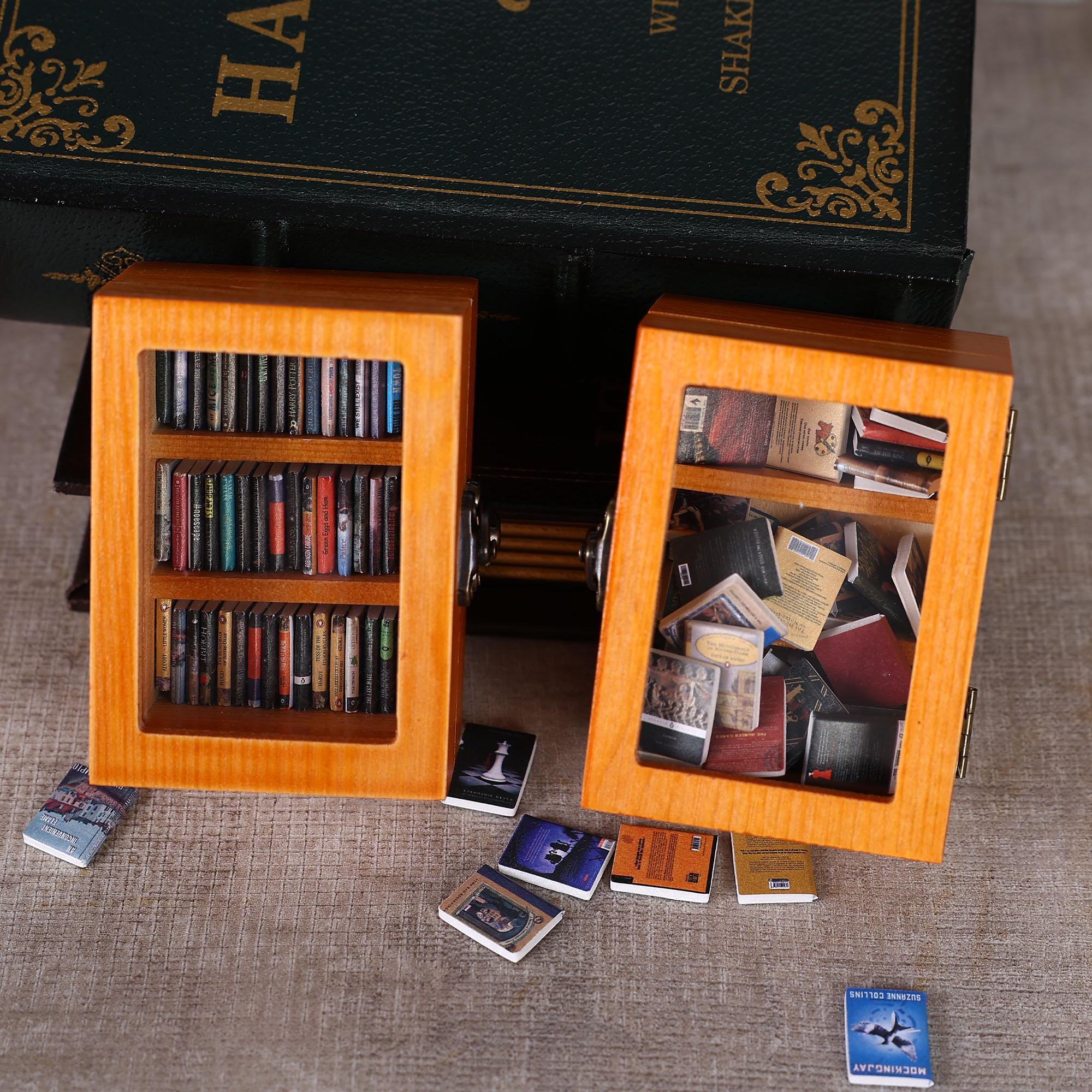 Personalized Pocket Bookshelf Custom Mini Book Display for Home, Gift ...