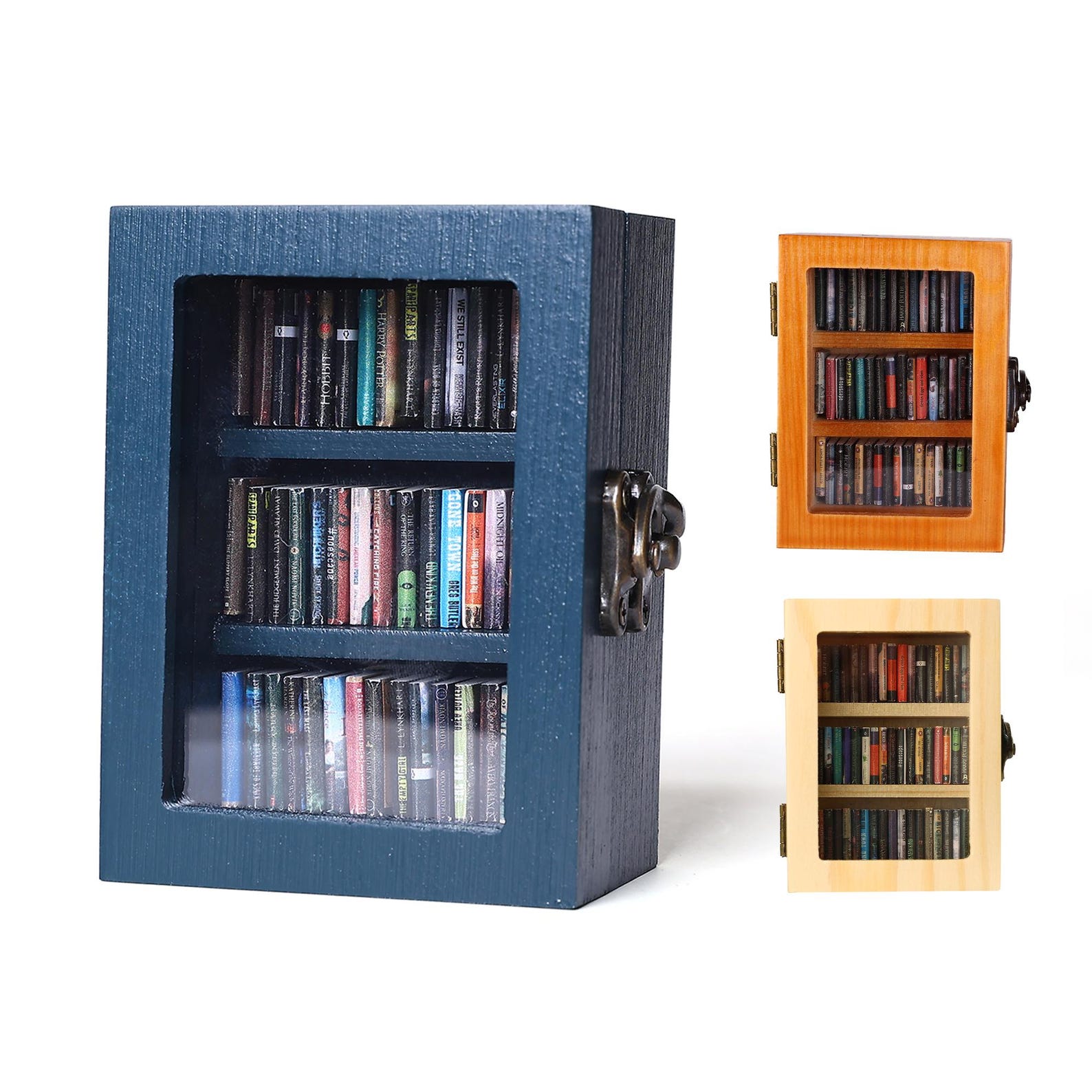 Personalized Pocket Bookshelf Custom Mini Book Display for Home, Gift ...