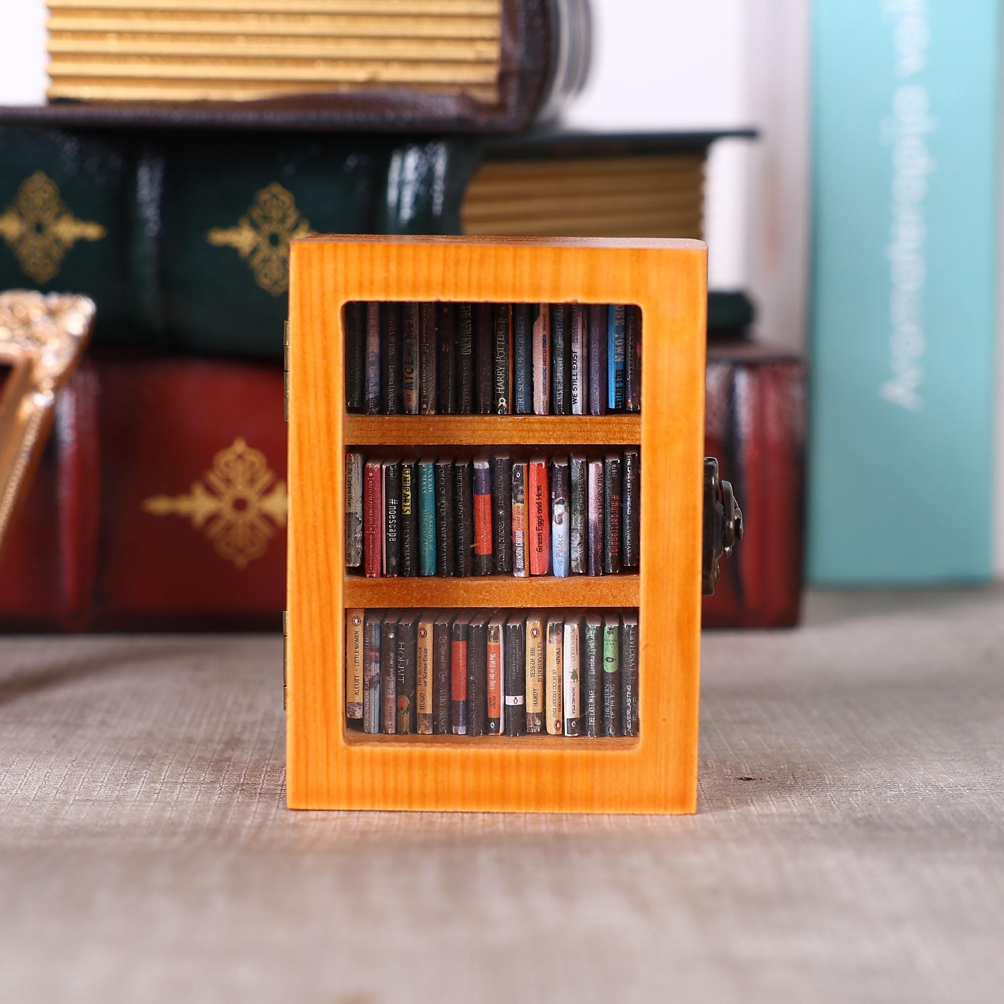 Personalized Pocket Bookshelf Custom Mini Book Display for Home, Gift ...