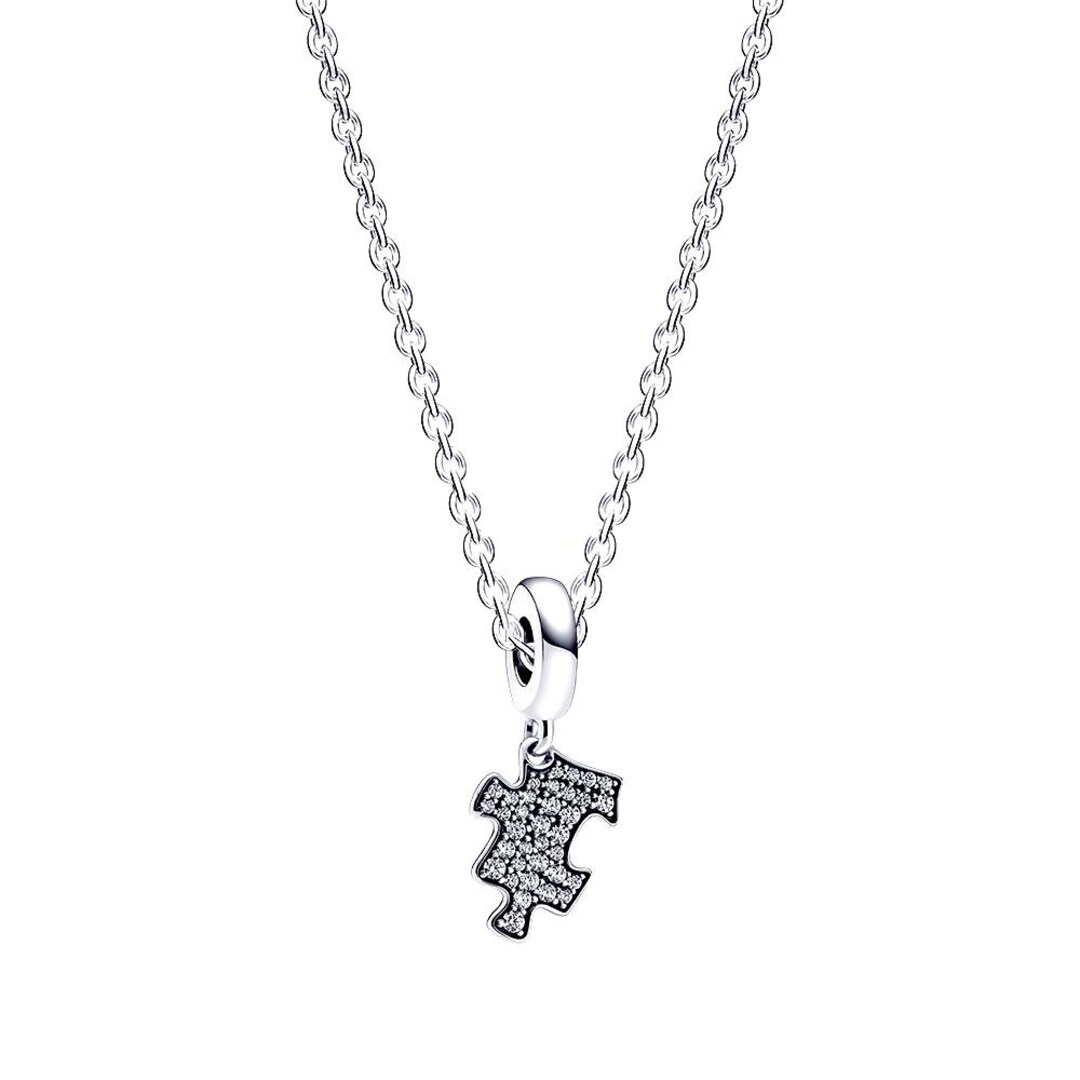 Pandora Sparkling Puzzle Piece Dangle Charm Silver 925 Hallmarked ...