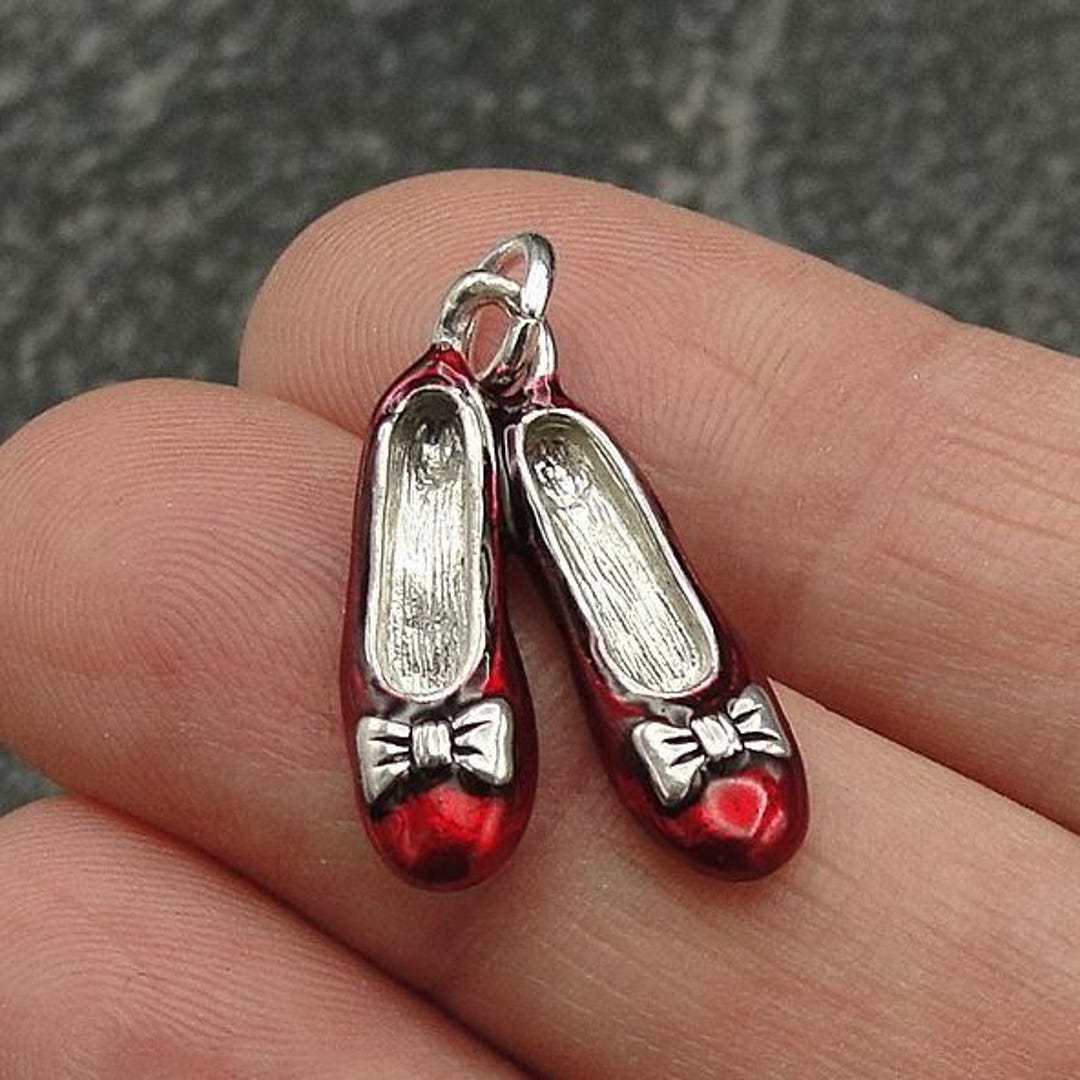 Red Ruby Slippers Charm - Wizard of Oz Charm - Ruby Red Shoes Charm ...