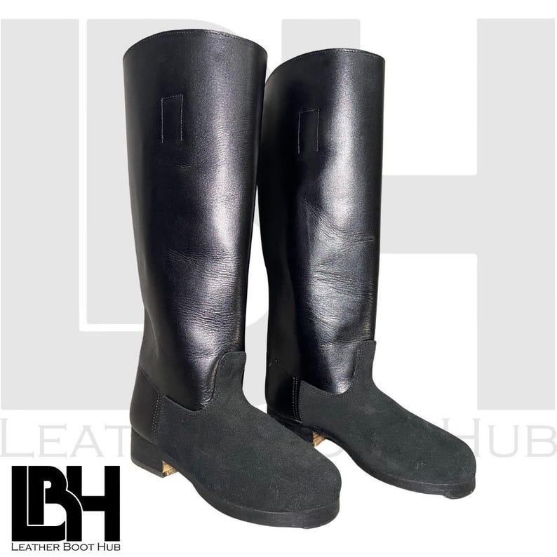 Handmade Leather WW2 M39 German Jack Boot With Hobnails and Iron Heel ...