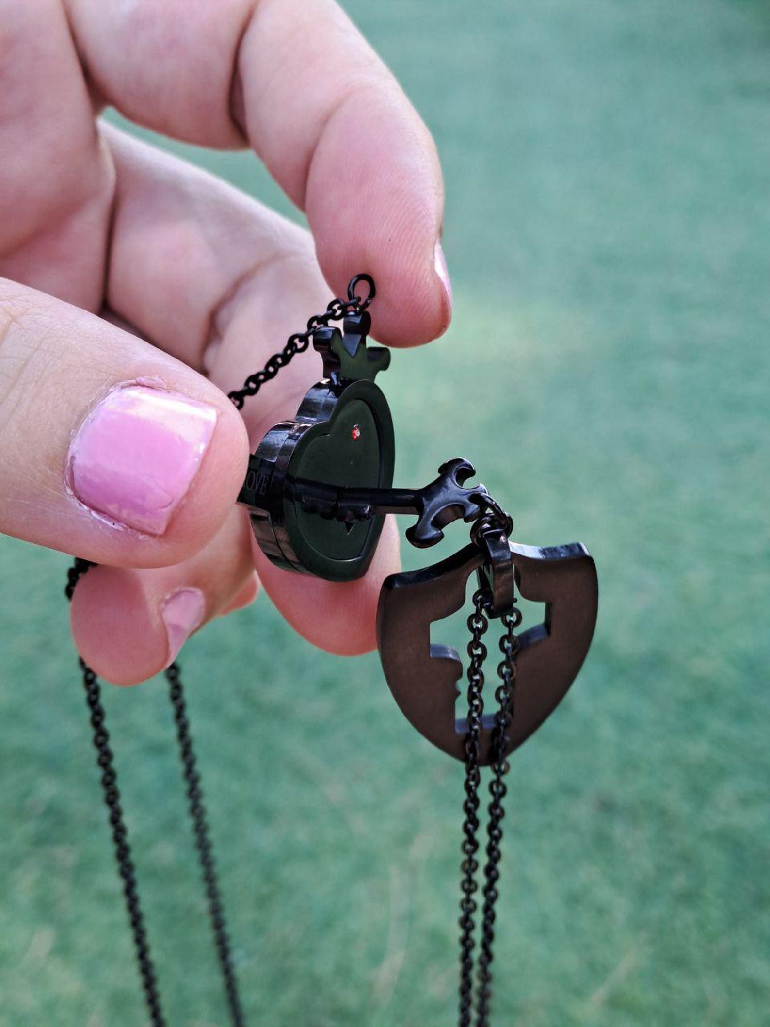 Openable Key and Lock Couple Necklaces, Engraved Matching Set - Etsy