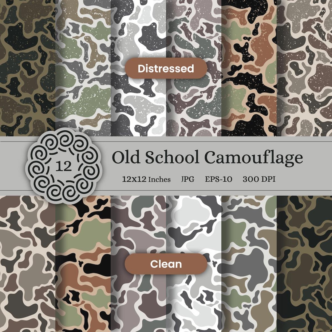 12 Marsh Camouflage Design | Old School Camouflage Background | Vector ...