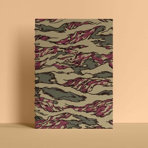 Tiger Stripe Camouflage Background | Seamless Pattern | Vector ...