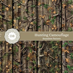 Realistic Hunting Camouflage Seamless Pattern Designs | Forest ...