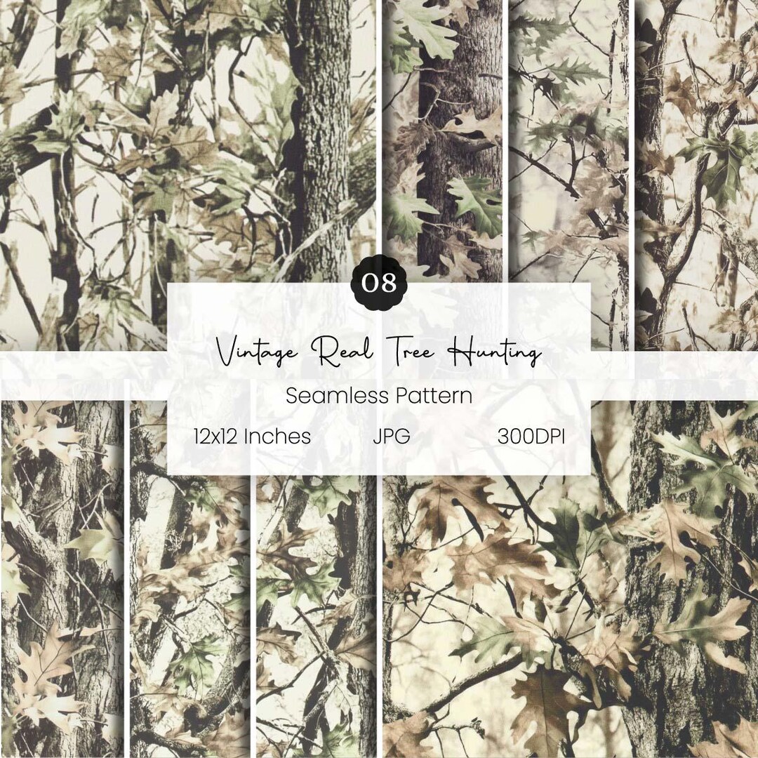 Real Tree Camouflage | Vintage Camouflage Pattern | Digital Camouflage ...
