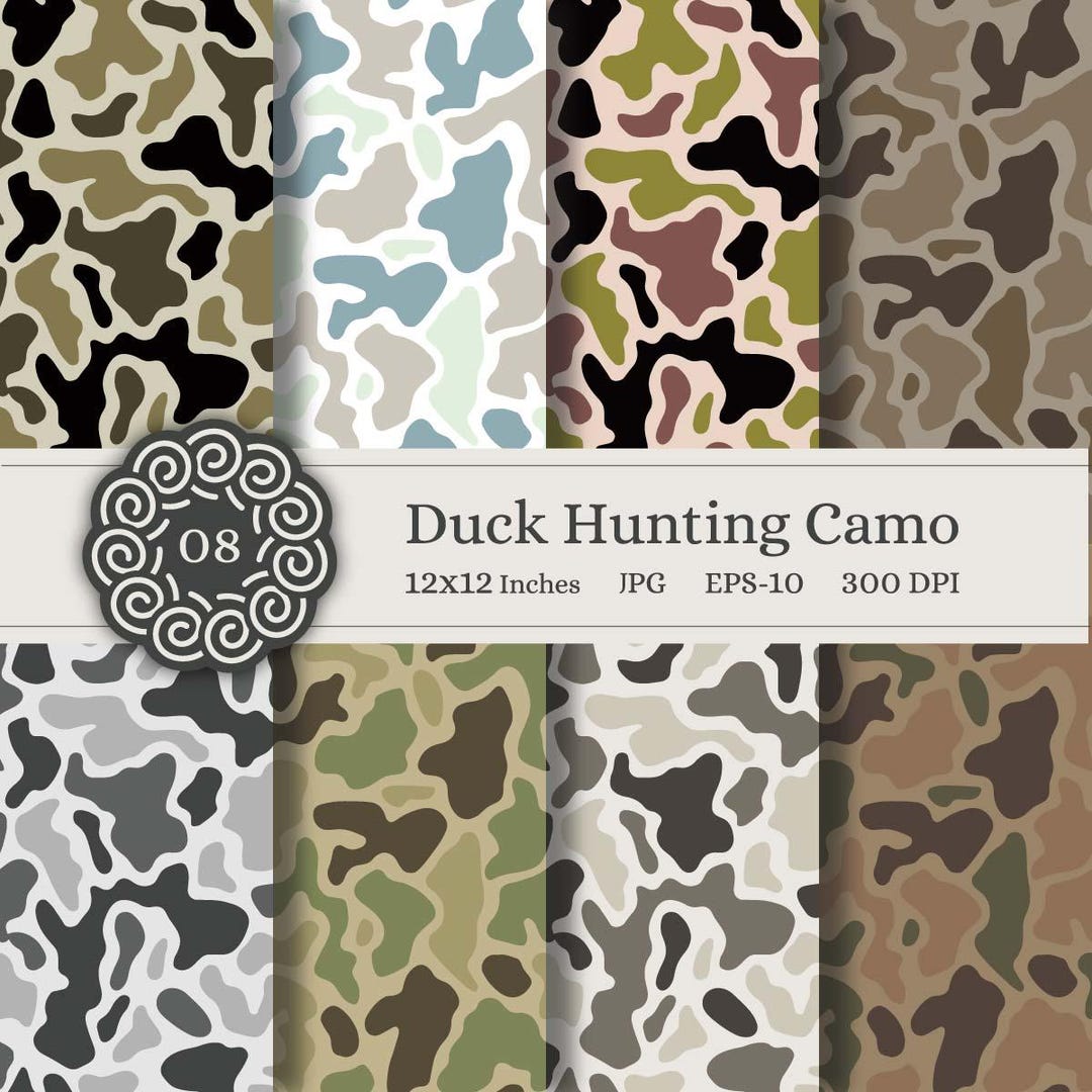 Vector Camouflage Seamless Pattern | Duck Hunting Camo | Digital ...