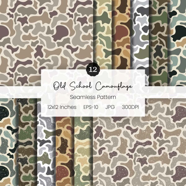 Camo Vector Seamless - Etsy