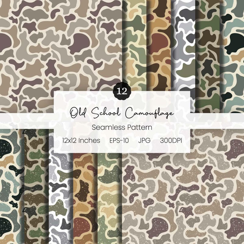 Camo Vector Seamless - Etsy