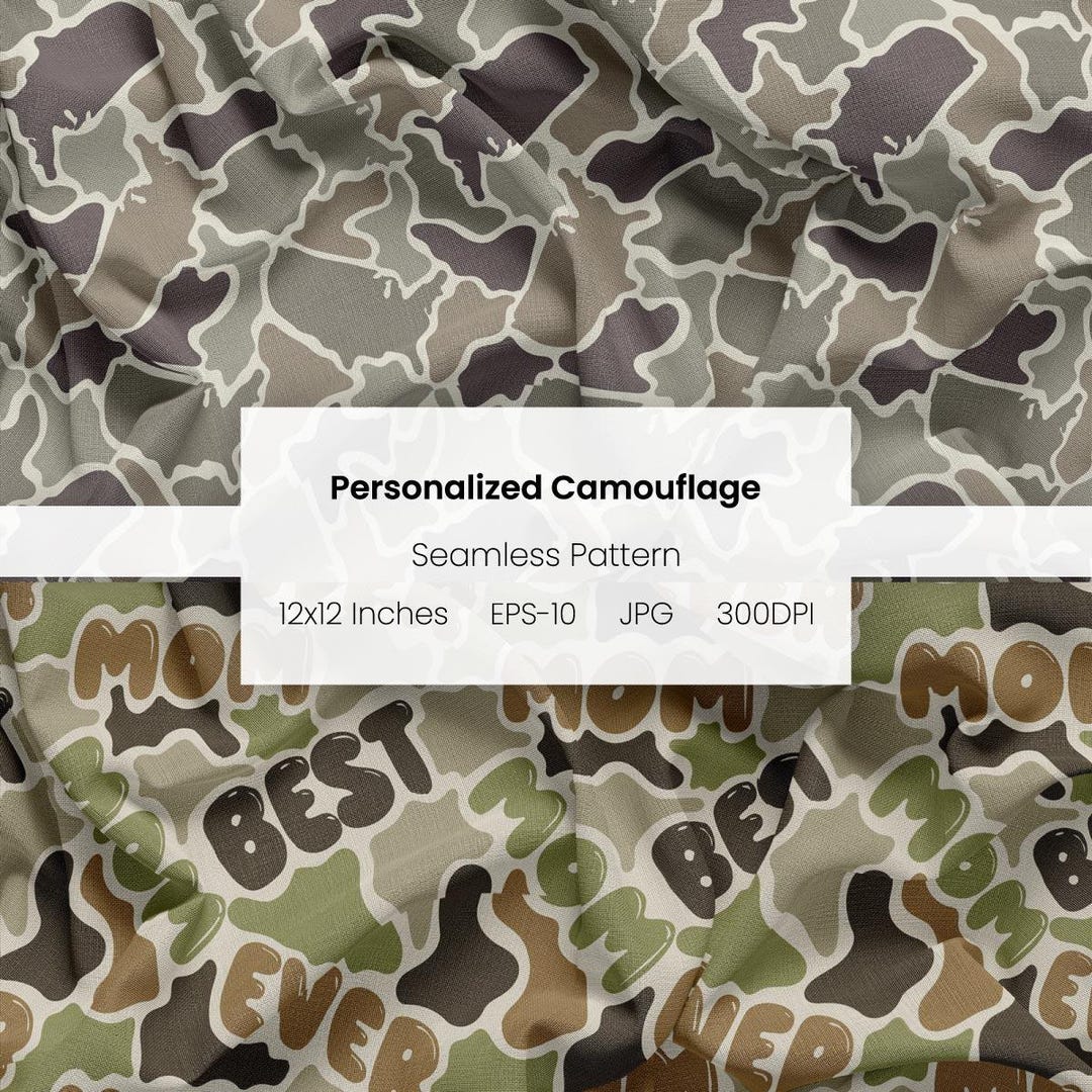 Custom Camouflage Seamless Pattern | Personalized Camouflage Design ...