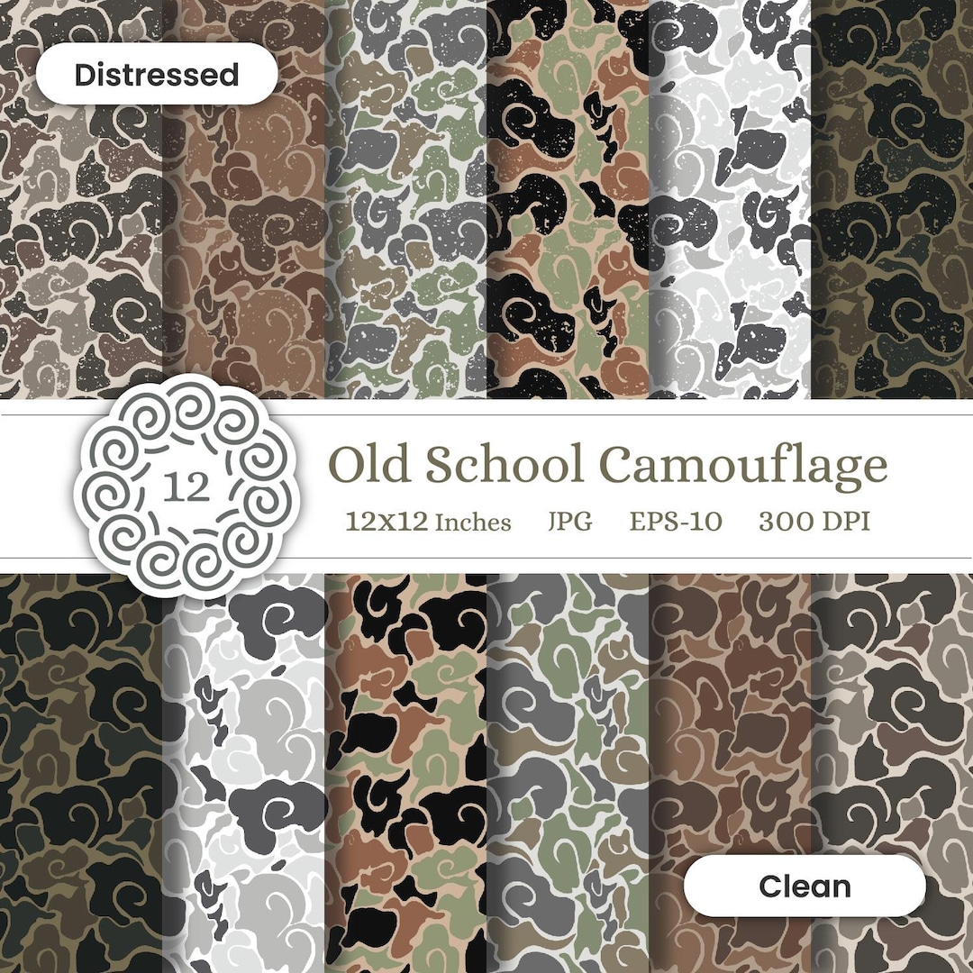 12 Vector Old School Camouflage Design | Marsh Camouflage Background ...