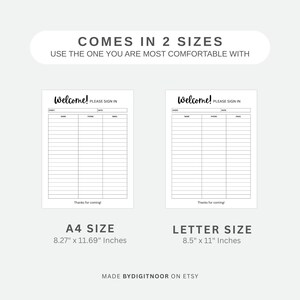 Event Sign in Sheet Template: Open House, Meeting, Realtors (PDF ...