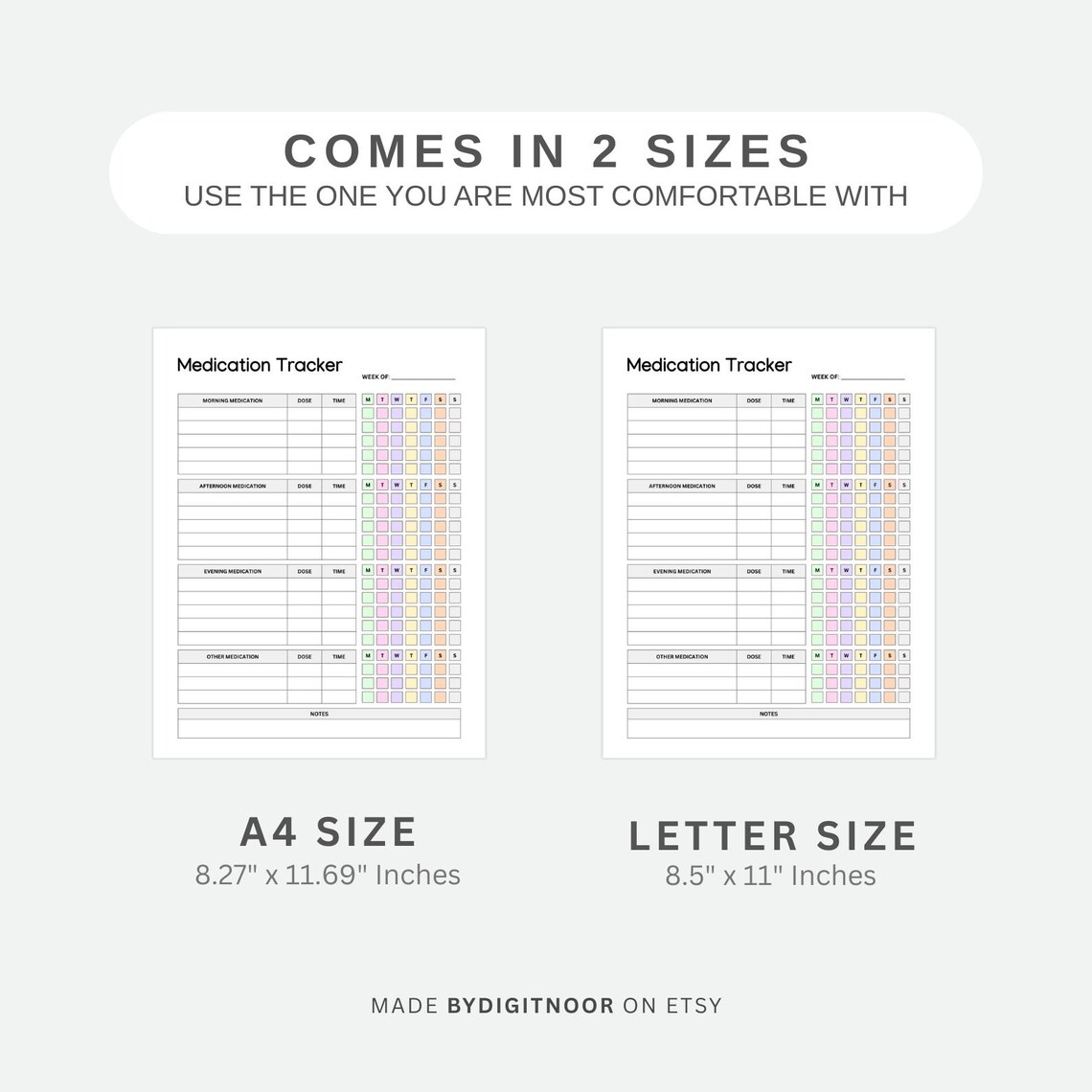 Weekly Medication Tracker Printable: Medication Log (PDF & Canva) - Etsy
