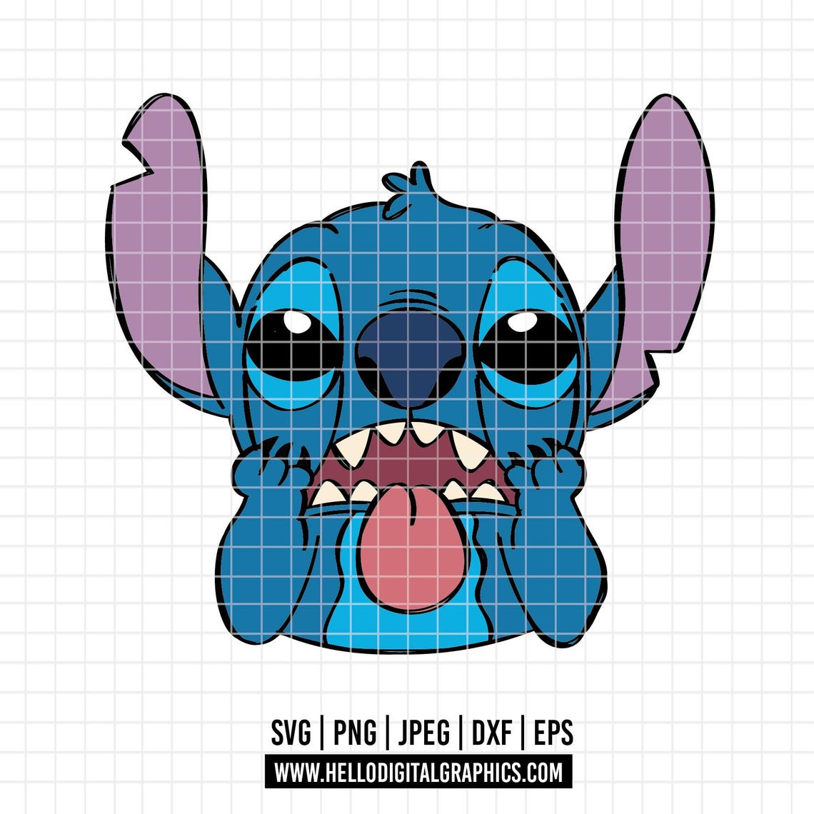 3158 - Tired Stitch SVG, EPS, PNG- Lilo Y Stitch Clipart Vector. Stitch ...