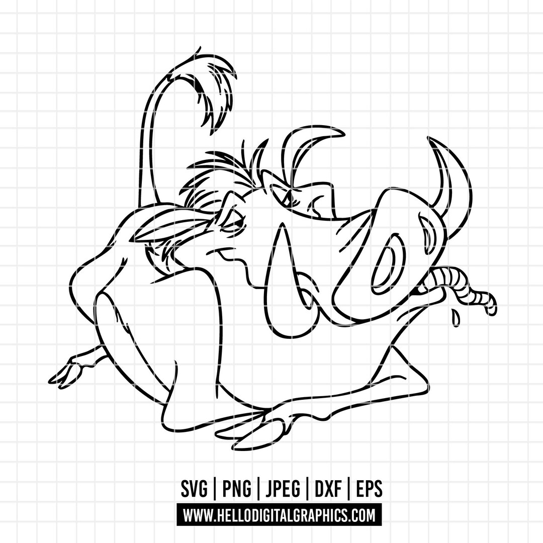2816 - Pumba, the Lion King SVG, EPS, PNG - Disneyy the Lion King ...