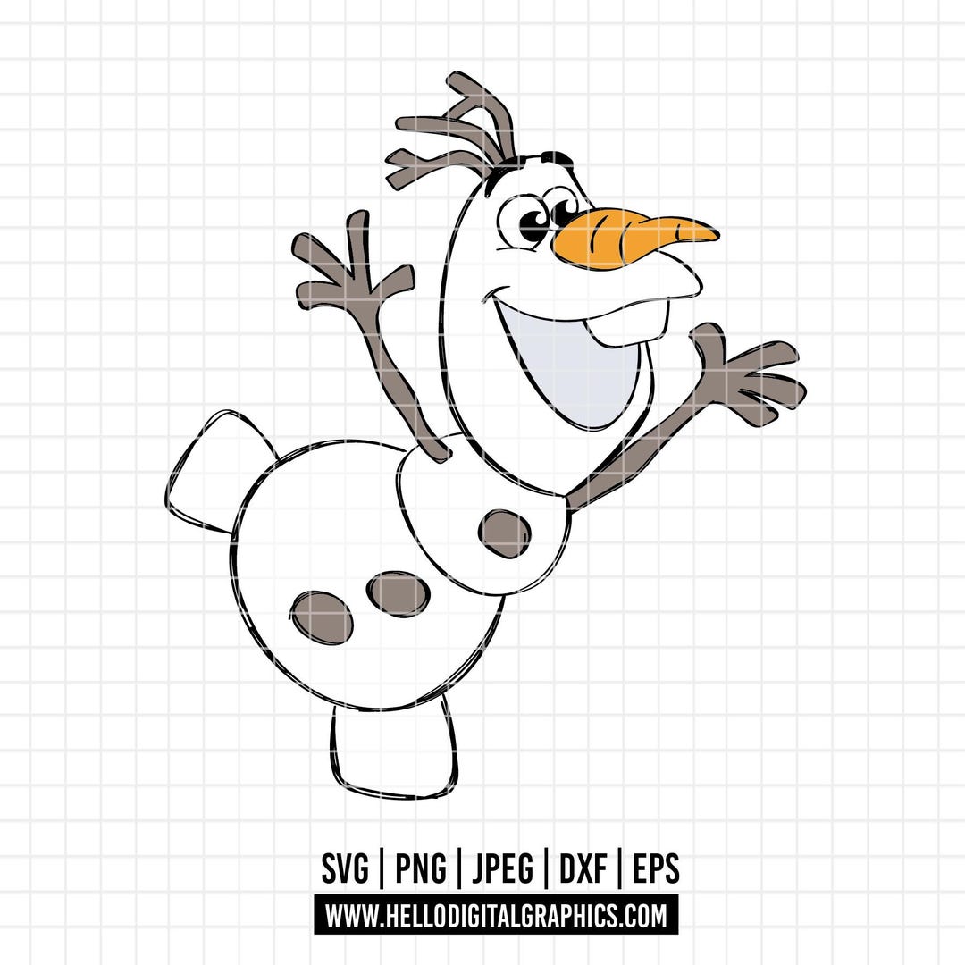 3164 - Olaf Skating SVG, PNG, EPS - Disneyy Frozen Caracters Clipart ...
