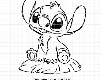 3158 - Tired Stitch SVG, EPS, PNG- Lilo Y Stitch Clipart Vector. Stitch ...