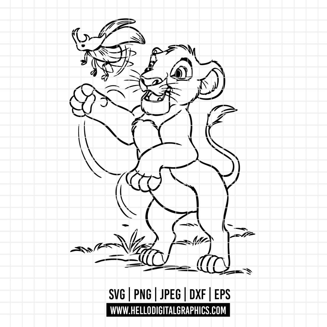 2815 - Simba SVG, EPS, PNG - Disneyy the Lion King Iconic Scenes ...