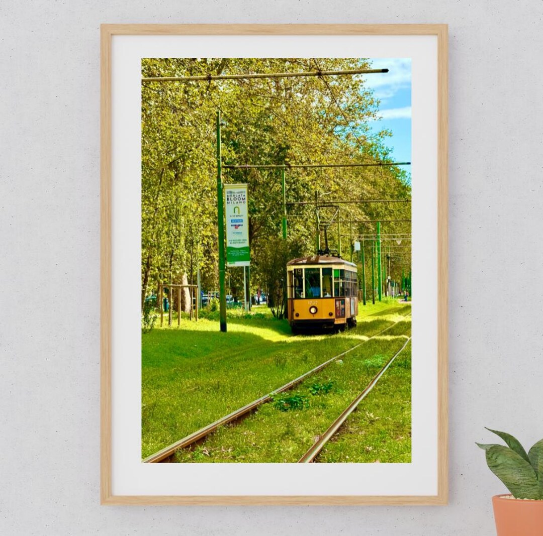 Tram in Milan Photography Poster | Iconic City Tram Passing Through ...