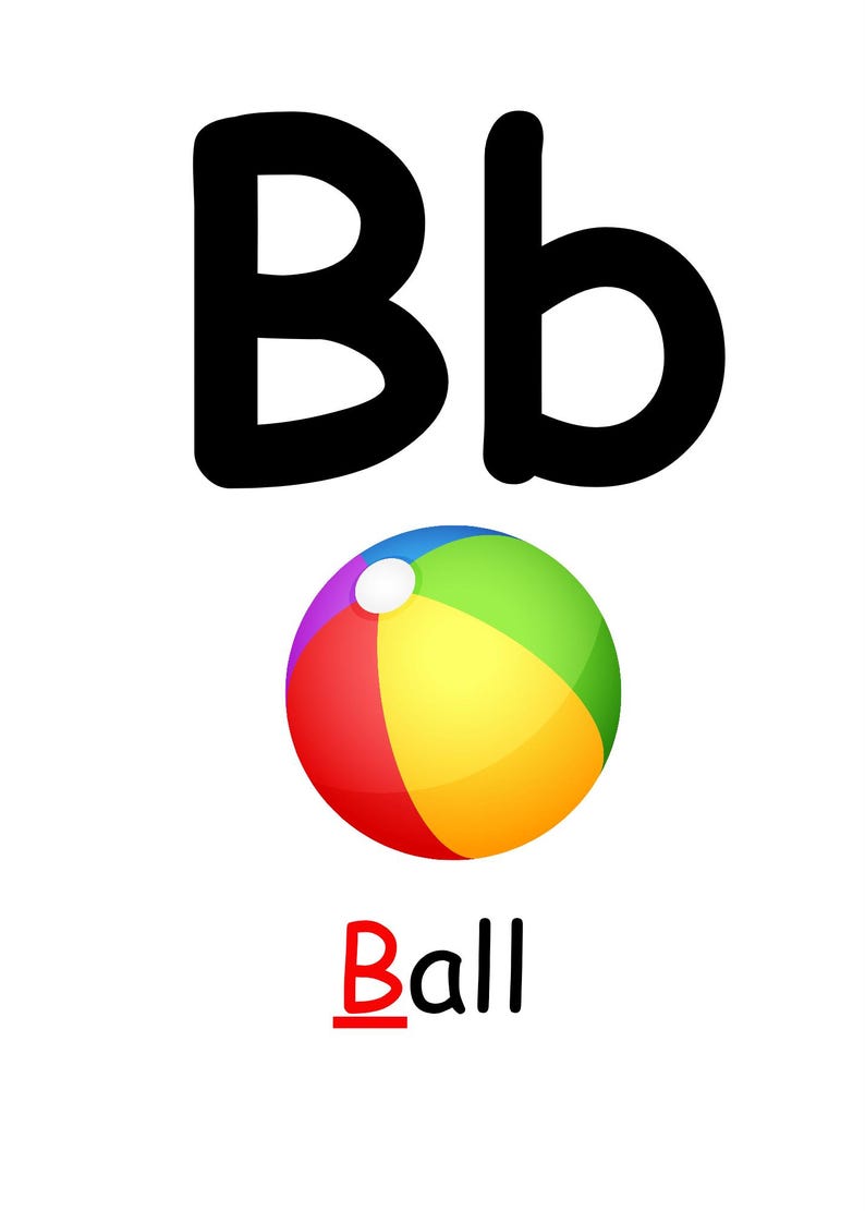 Educational Alphabet Flashcards for Kids | A-Z Printable Cards With ...