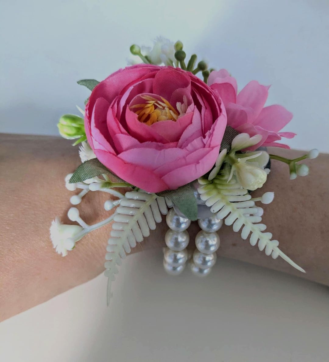 Pastel Pink Floral Corsage - Etsy