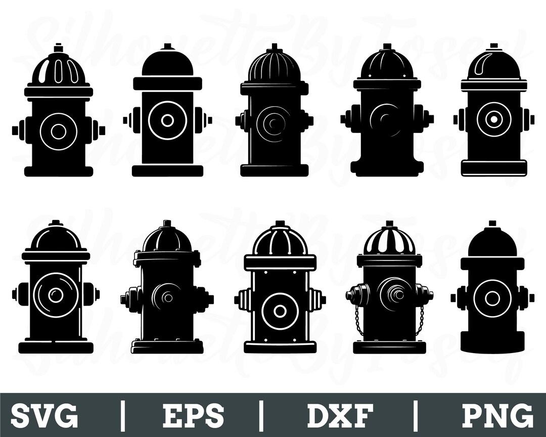 Fire Hydrant Svg, Fire Hydrant Silhouette, Fire Hydrant Vector, Dxf ...