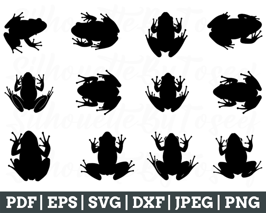 Frog Svg, Frog Cut File, Frogs Silhouette, Frog Vector, Frog Cut File ...