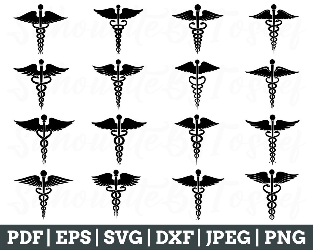 Caduceus Symbol Svg, Caduceus Cut File, Medical Symbol, Caduceus ...