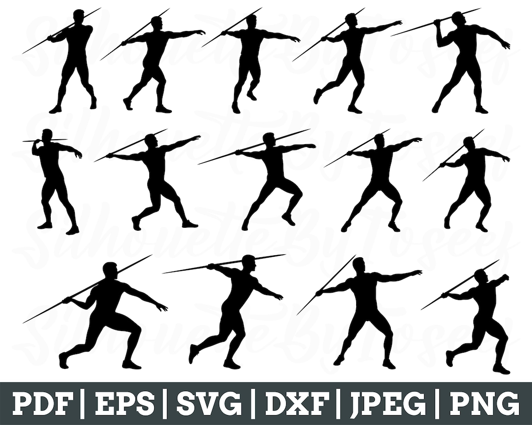 Mens Javelin Svg, Men Javelin Silhouette, Javelin Cut File, Javelin Dxf ...