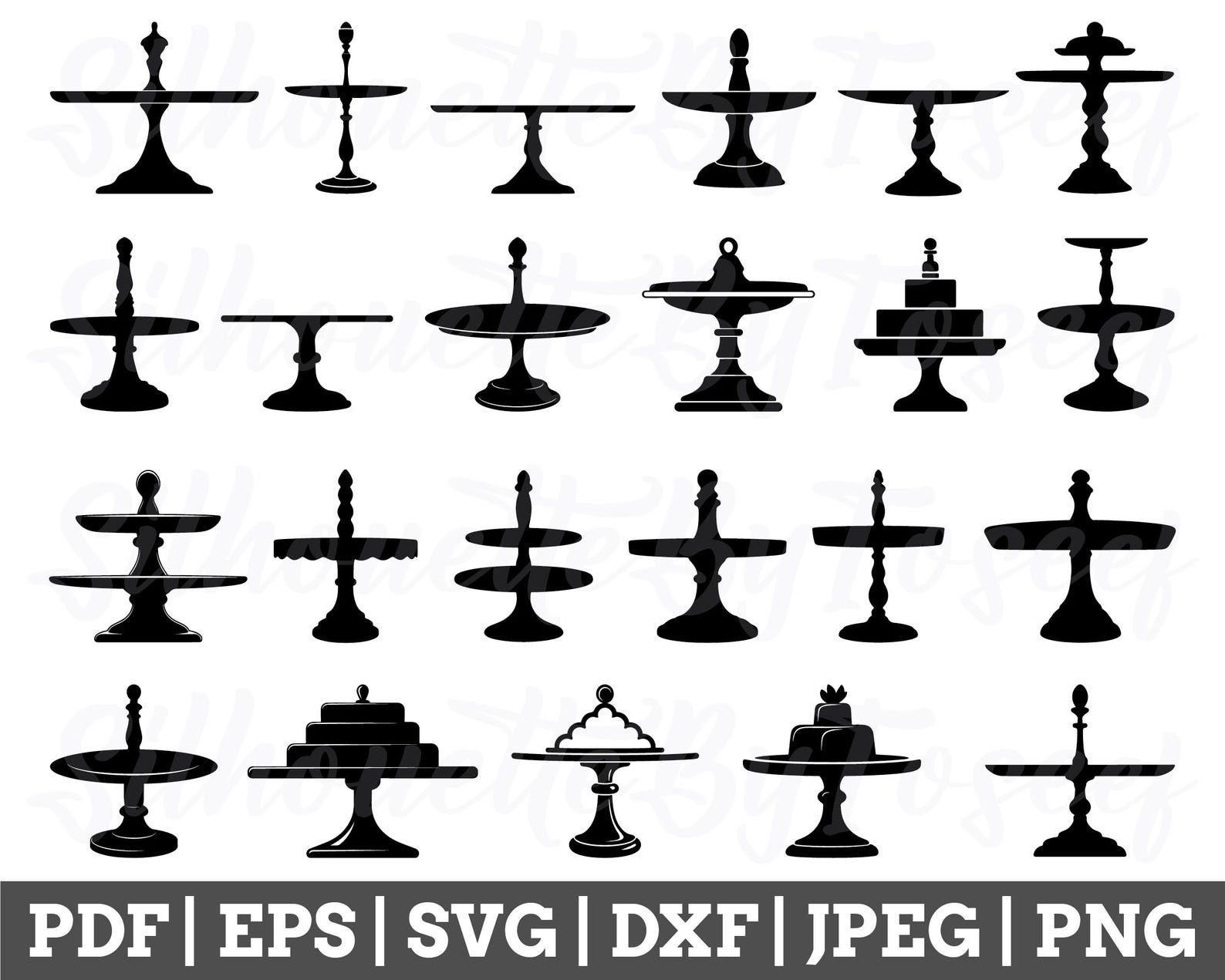 Cake Stand Svg, Cake Stand Cut File, Cake Stand Vector, Cake Stand ...