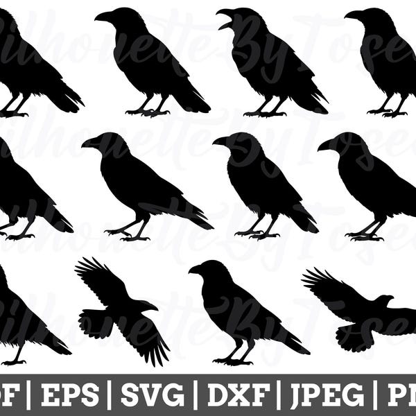 Crow Shape Svg - Etsy