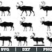 Caribou Svg, Caribou Cut File, Caribou Silhouette, Caribou Vector, Dxf ...